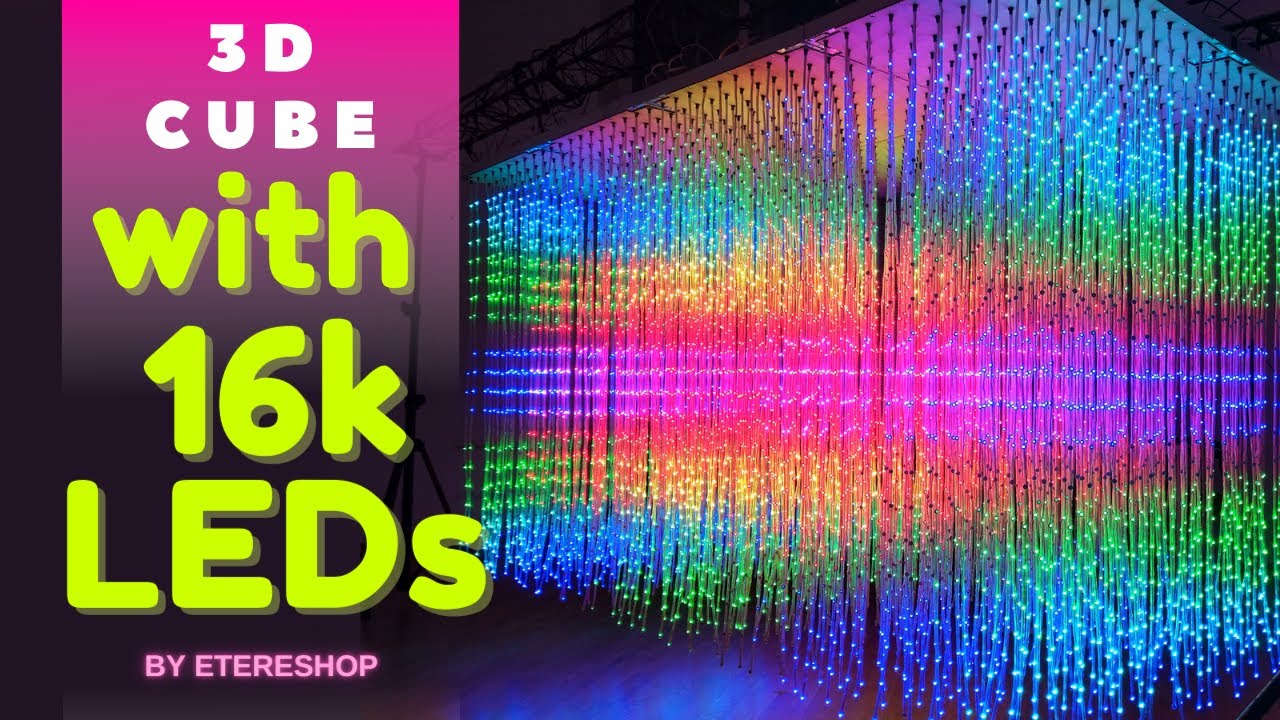 High-density Smart 3D Light-up Cube with 16k LEDs by ETERESHOP - YouTube