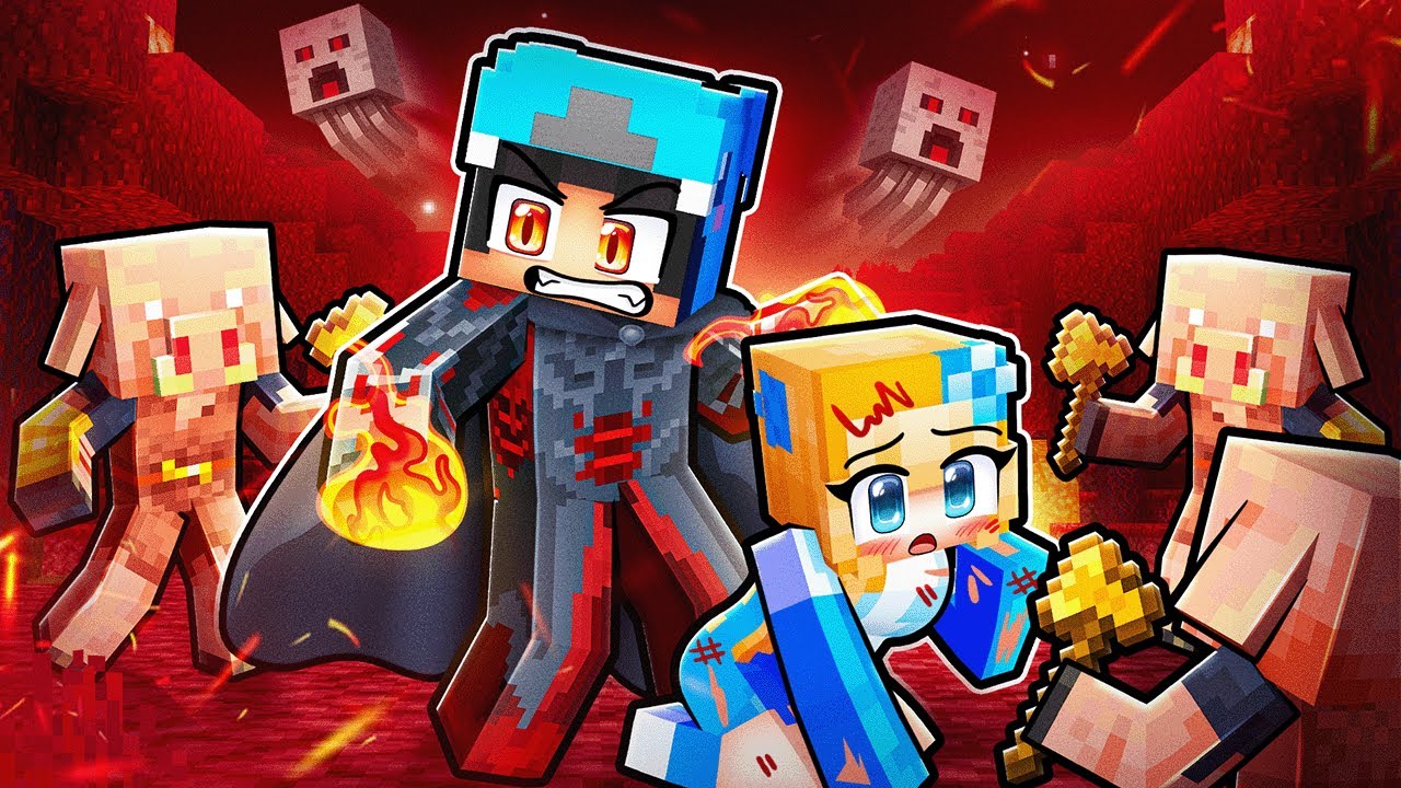 REBORN as the NETHER LORD in Minecraft! - YouTube