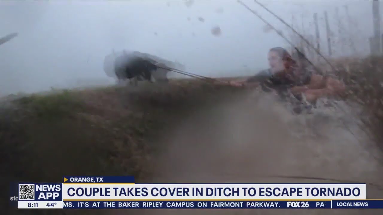 'Last Ditch Effort' Couple records efforts to escape tornado by jumping ...