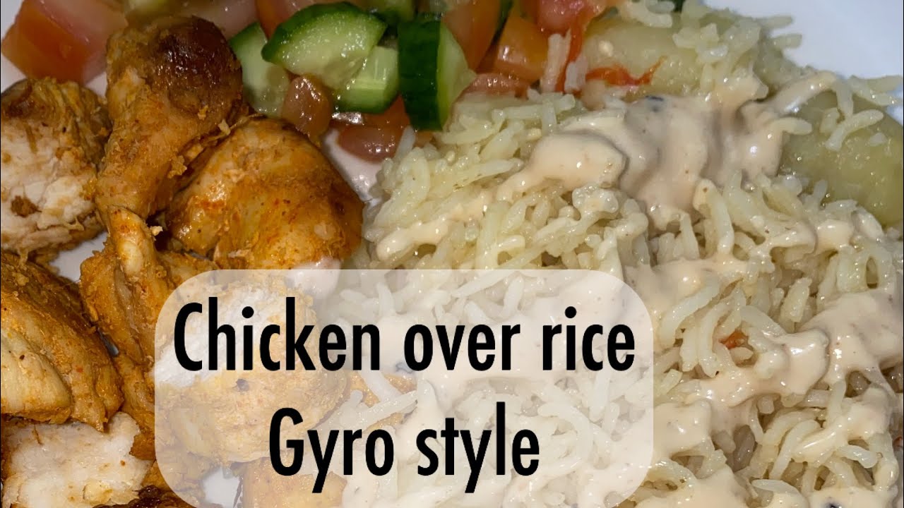 How to make chicken over rice (gyro style) - YouTube