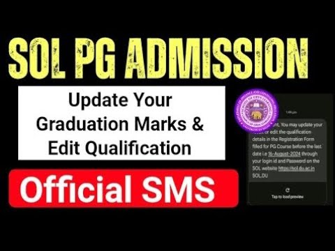 SOL PG Admission Update Your Result & Qualification Details| Sol PG ...
