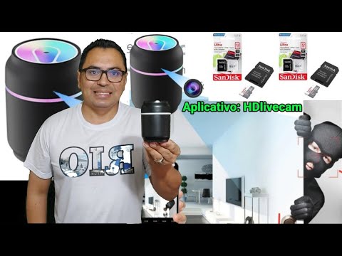 Câmera espiã wi-fi em formato de UMIDIFICADOR de AR como gravar com ...