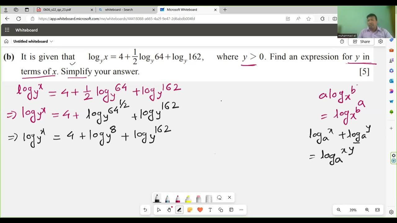 Cambridge IGCSE | Add math | Logarithm - YouTube