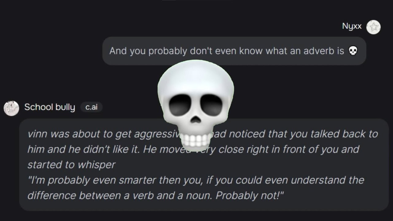 Character ai, but I bully the "School bully" - YouTube