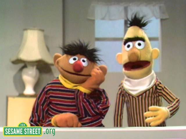 Sesame Street Bert And Ernie In A Pyramid