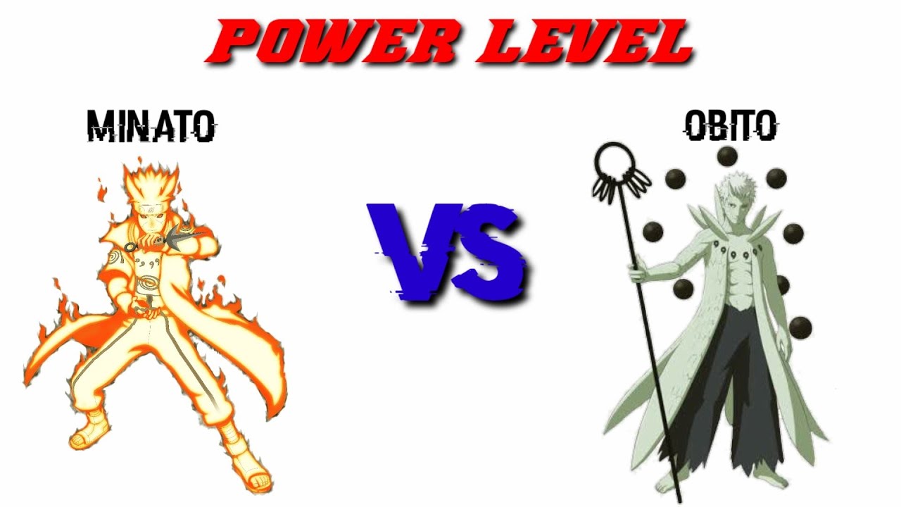 Power Level Minato VS Obito - YouTube