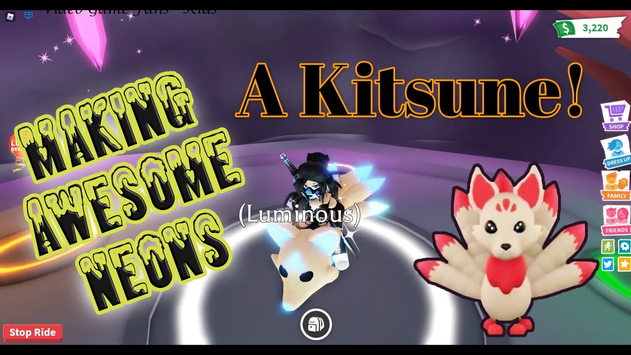 Making NEON Pig MEGA Kitsune NEON Fury (ADOPT ME ROBLOX) - YouTube