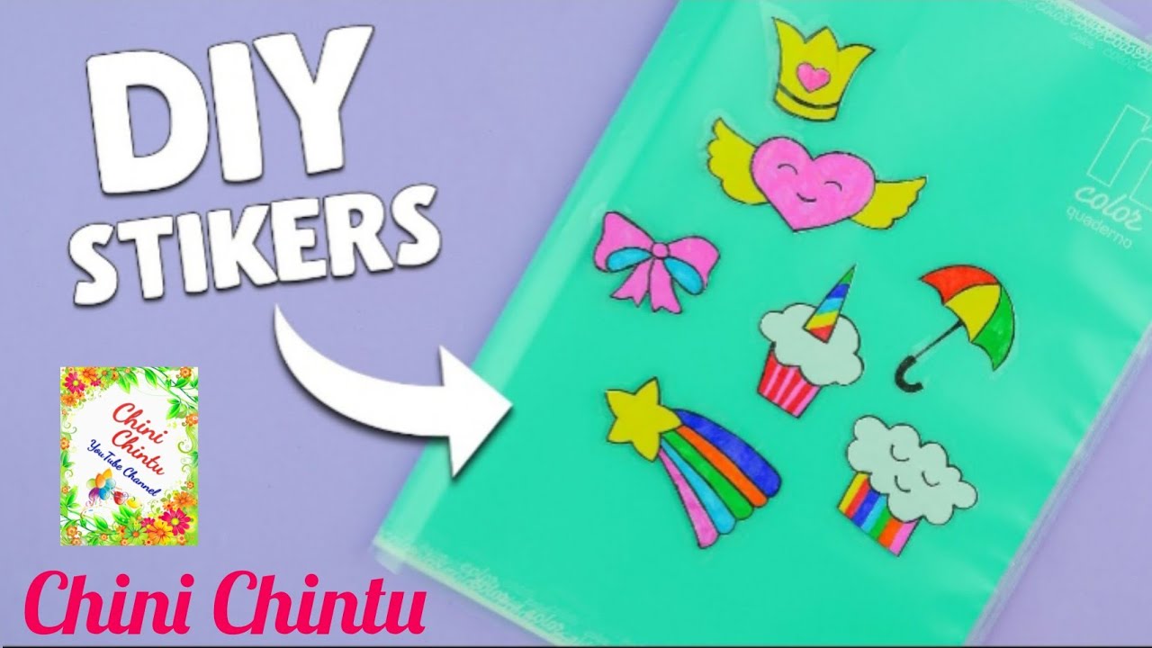 Diy homemade sticker's/ how to make stickers at home/ from Chini Chintu ...