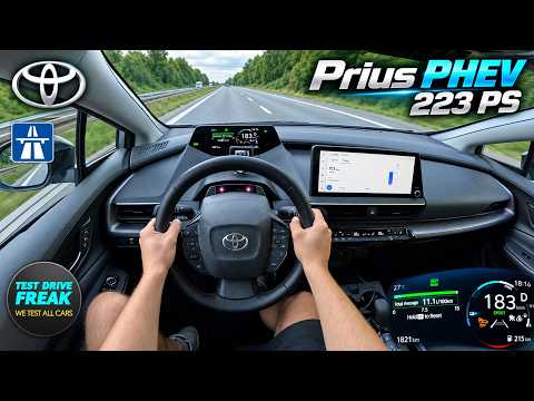 2026 Toyota Prius Plug-in Hybrid 223 PS TOPSPEED POV | Autobahn Acceleration & Fuel Consumption