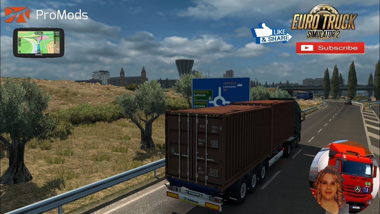 Euro Truck Simulator 2 (1.35) Tour of Cyprus Promods map v2.41 Iveco Hi ...