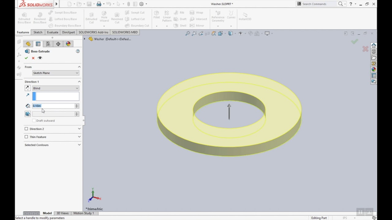 Wheel Support Assemble [Washer part] Using Solidworks - YouTube