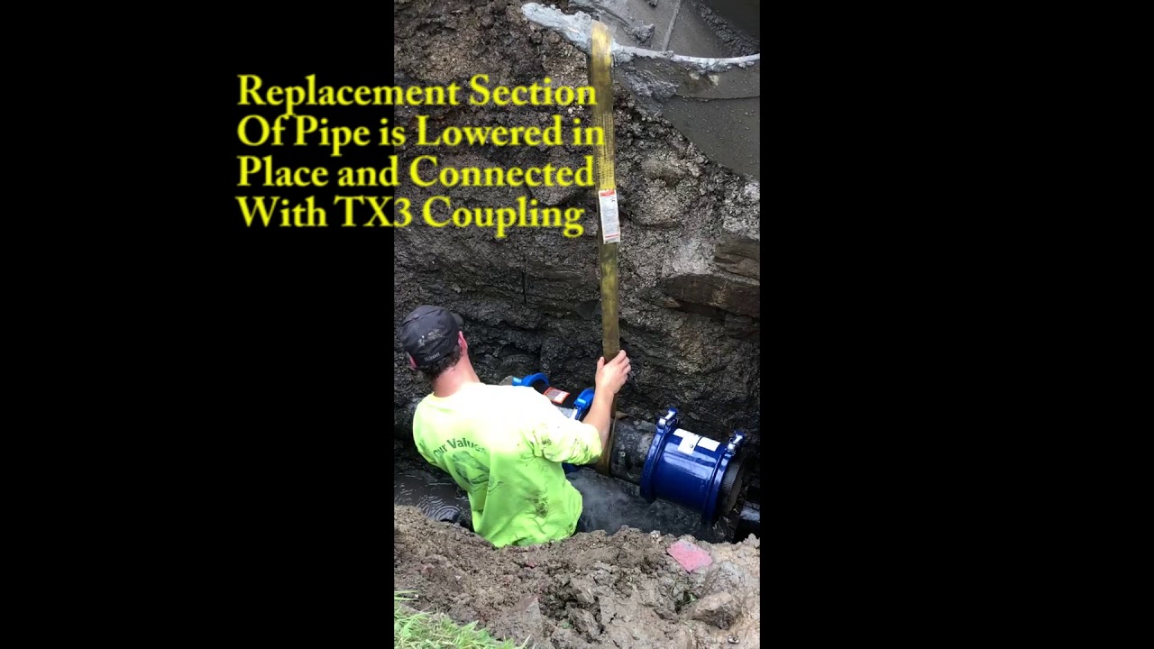 Cut In Repair June 2019 Using TX3 Coupling - YouTube
