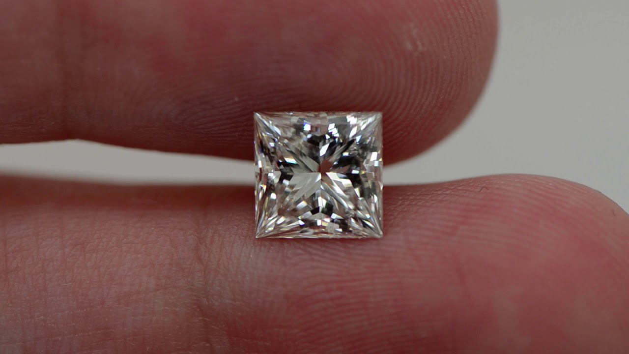 Loose Princess Cut Lab Grown Diamond 2.02 Carat H/VS1 - YouTube