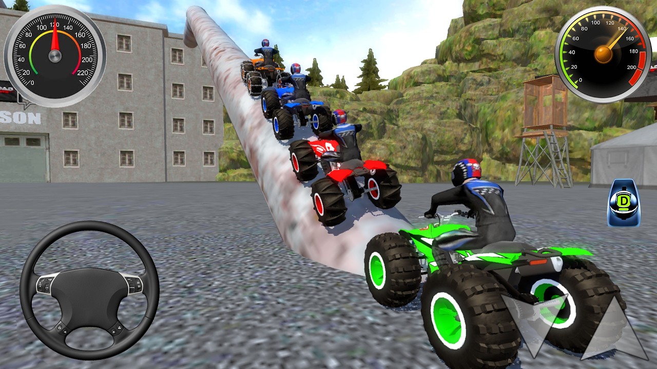 Impossible Quad Bike Stunts Driving - Dirt ATV Racing Simulator 2024 - Android / IOS gameplay ...