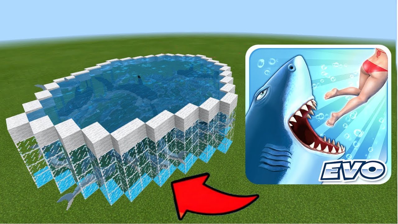 Minecraft Pe How To Make a Hungry Shark Farm - Mcpe Hungry Shark Farm ...