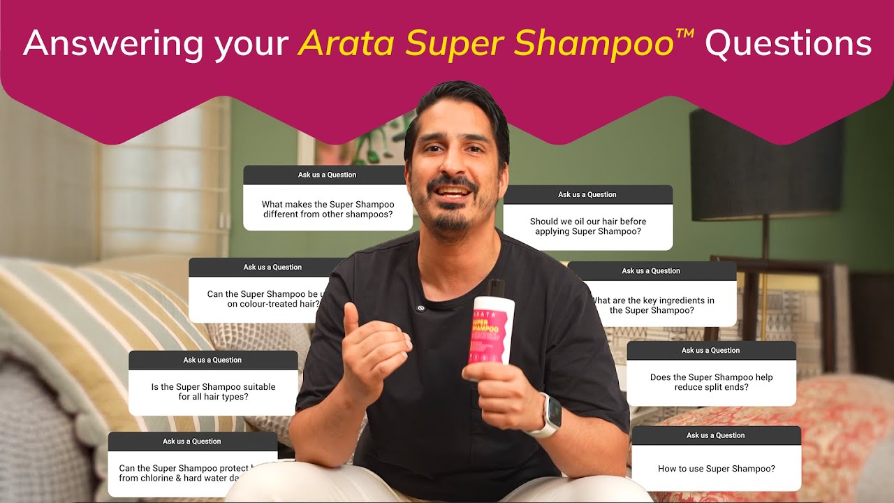 Super Shampoo™ - Most asked questions, answered Ft. Dhruv Bhasin I Arata FAQ Series - YouTube