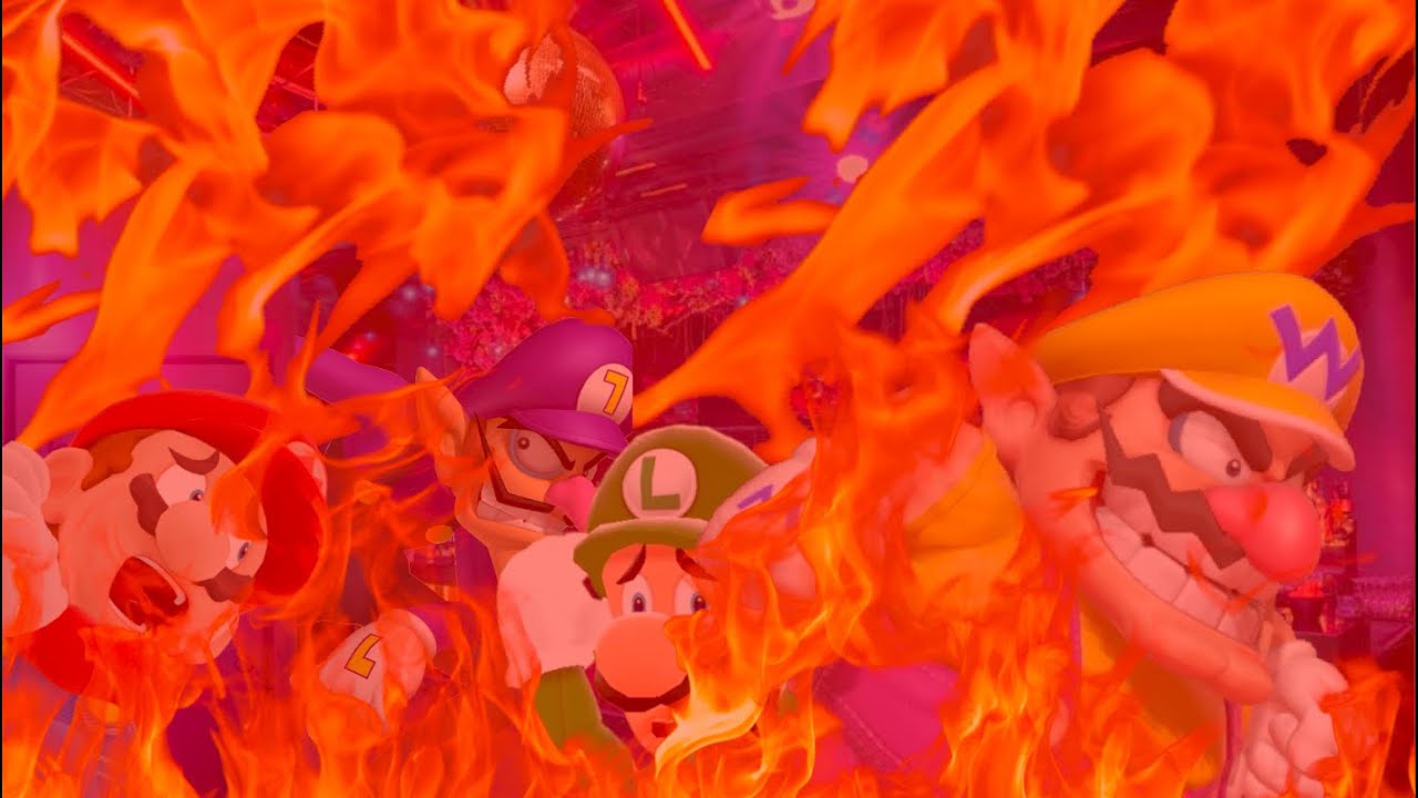 Mario and Waluigi die in a fire while Luigi gets Buried alive.mp4 - YouTube