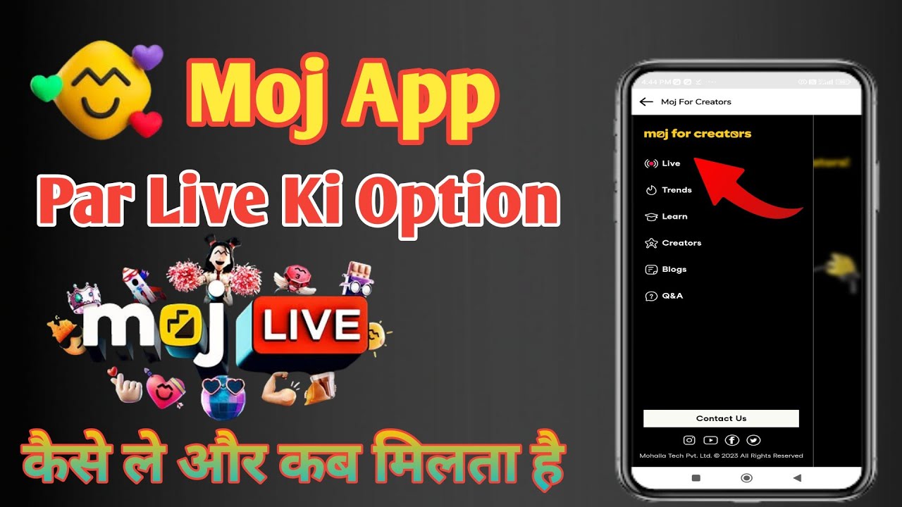 Live Option Kab Milta Hai Moj App Par | How to Get Live Option On Moj ...
