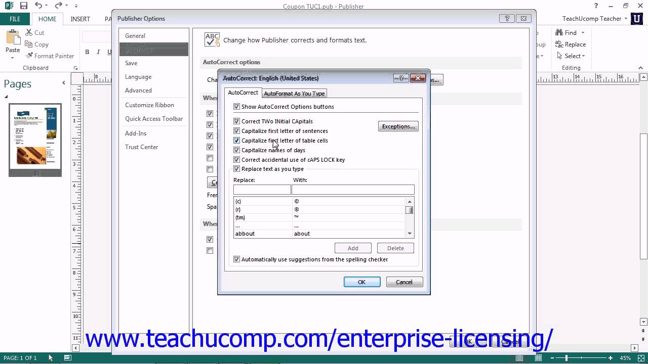 Microsoft Office Publisher Tutorial 2013 Basic Skills 3.12 Employee ...