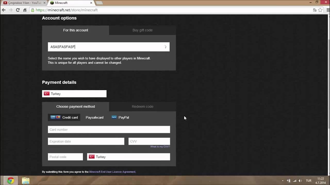Minecraft Gift Code Kullanımı - YouTube