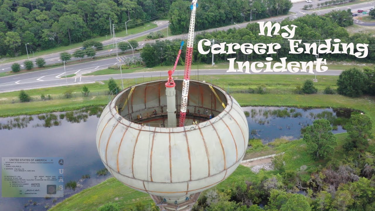 Danger Drone made Career Ending Mistake at Water Tower Navarre Fl - YouTube