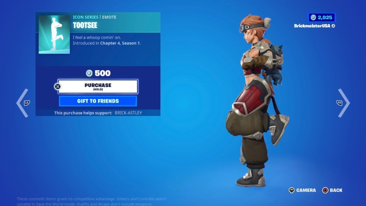 Fortnite *NEW* Tootsee Icon Series Emote Showcase - YouTube