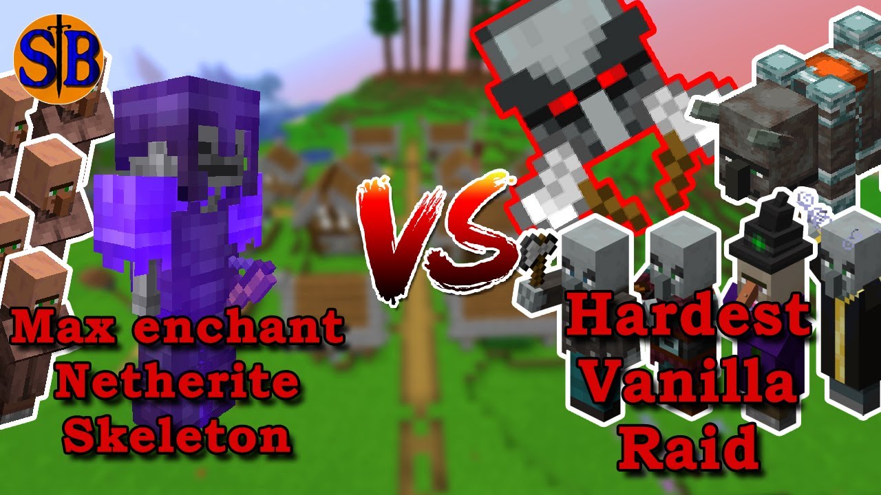 15 Full Enchanted Netherite Skeleton Defend against The HARDEST Vanilla ...