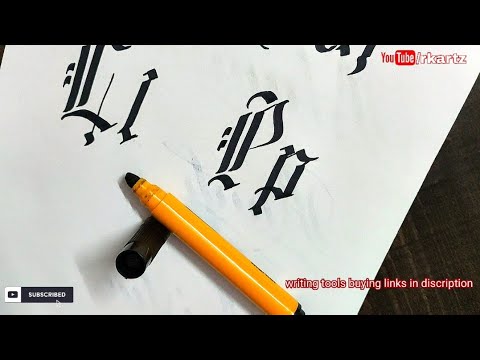 How to write letter P in calligraphy writing | alphabet P in fancy font ...