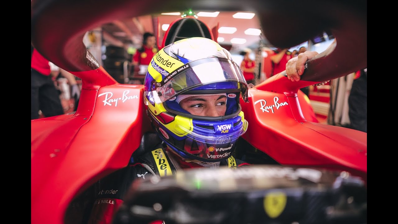 Oliver Bearman debuts in Scuderia Ferrari F1 Car - YouTube