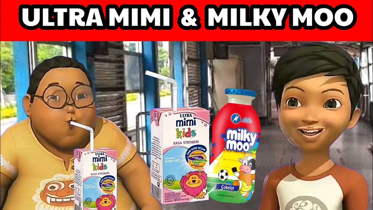 ADIT SOPO JARWO MINUM SUSU ULTRA MIMI DAN MILKY MOO - YouTube