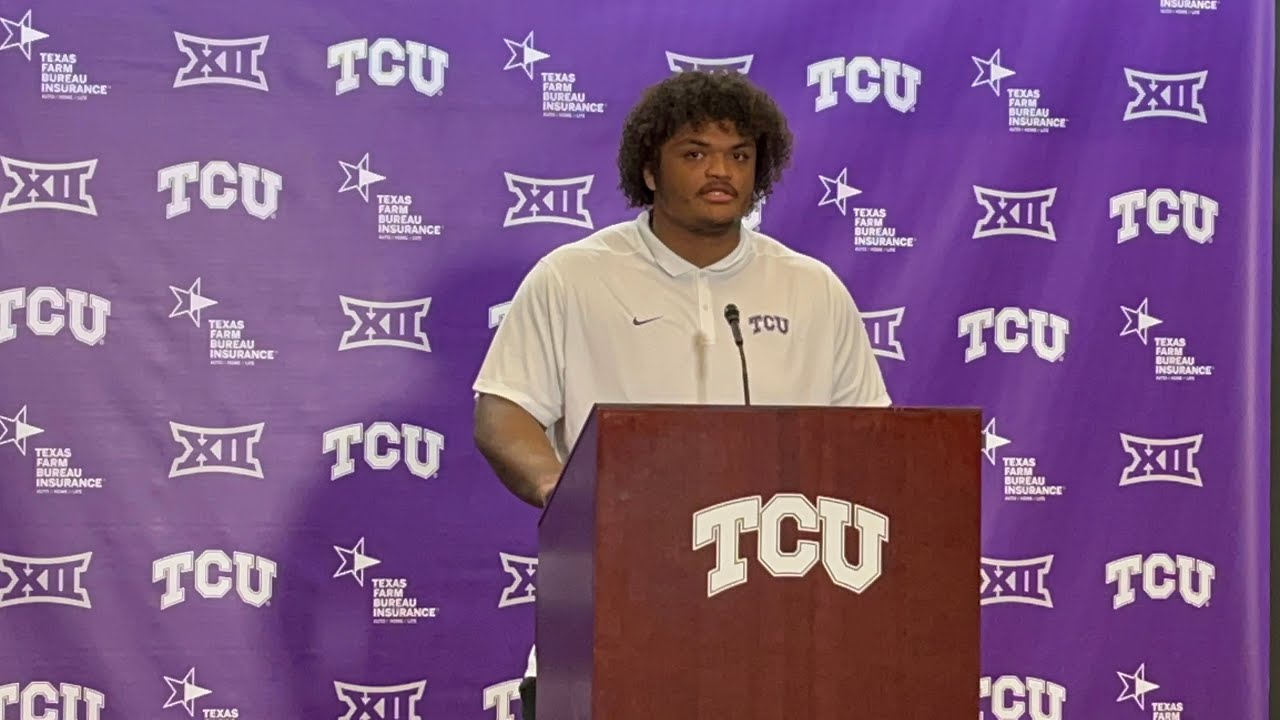TCU OL Steve Avila talks season, upcoming Big 12 Championship - YouTube