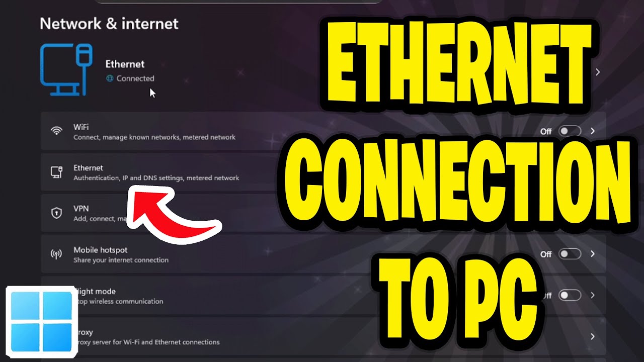 How To Ethernet Connection To PC - YouTube