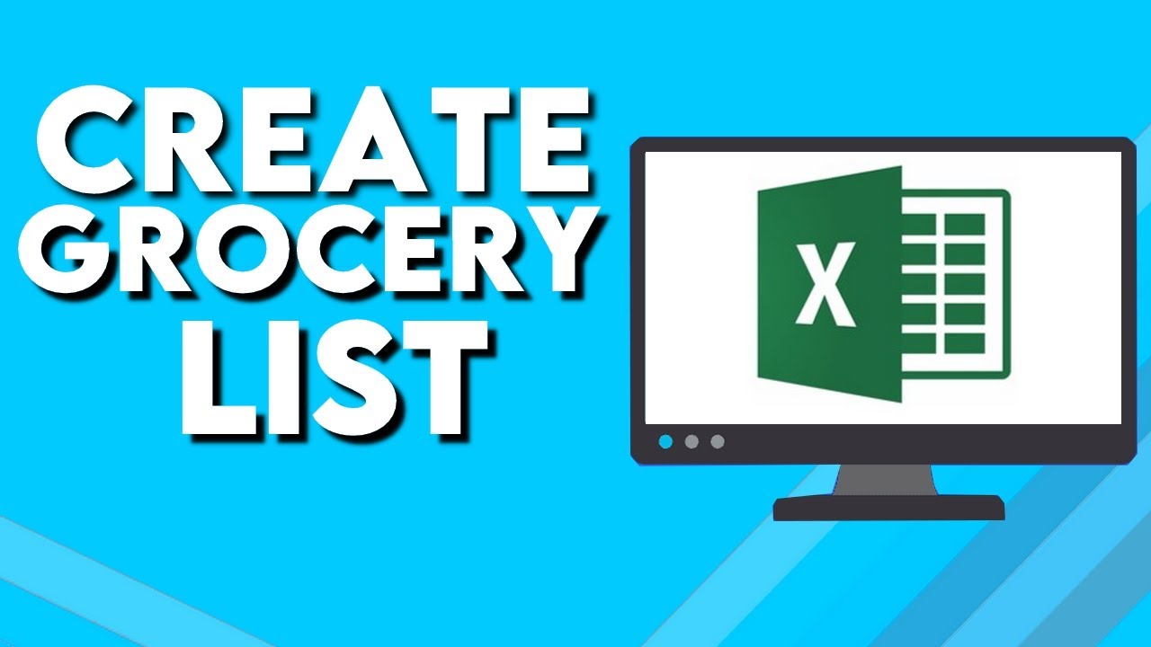 How To Create And Make Grocery List on Microsoft Excel - YouTube