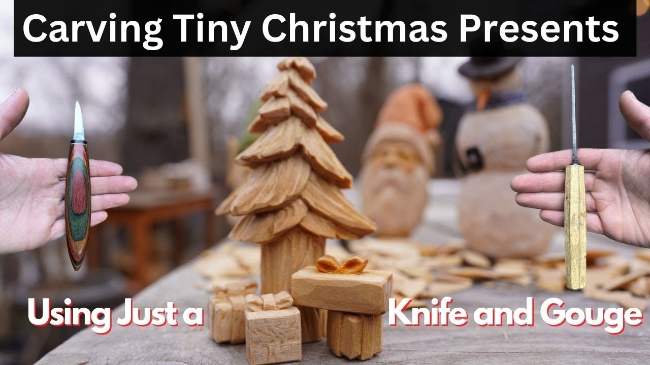 Carving Cute Christmas Presents--Woodcarving For Beginners--Easy Knife ...