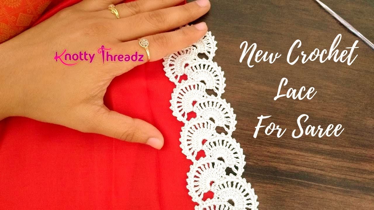Crochet Lace For Sarees & Dupattas | Easy Beginner Level Tutorial ...