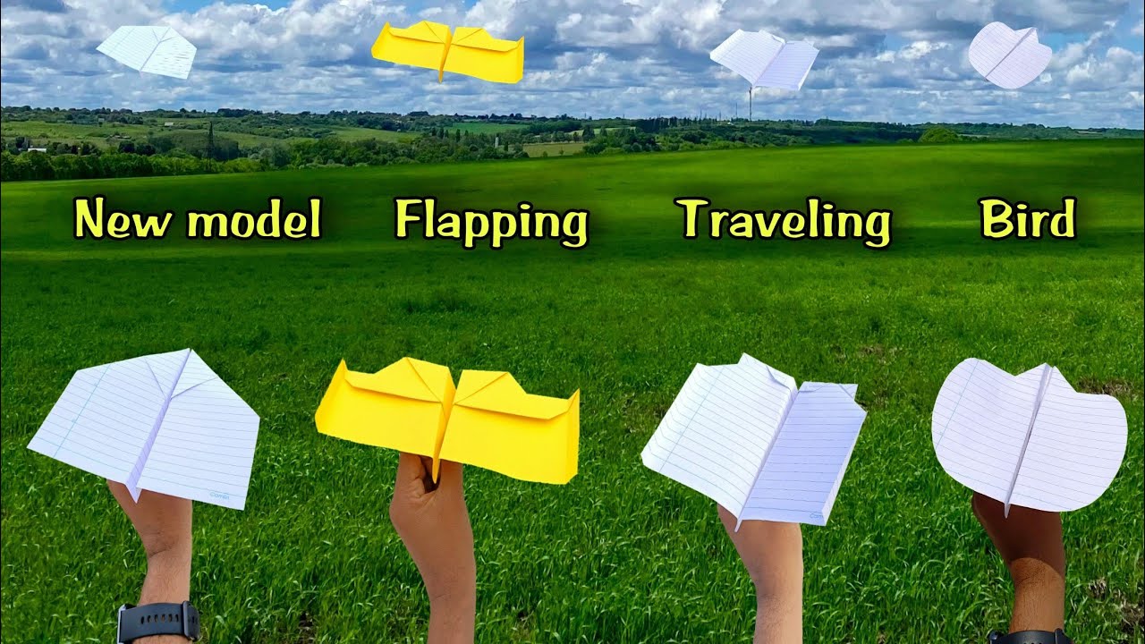 best 4 paper flying plane ideas, 4 new flying plane helicopter, how to ...