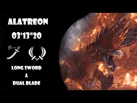 【MHWI】Alatreon - Long sword＆Dual blade 03'13''20 / 태도&쌍검 - YouTube