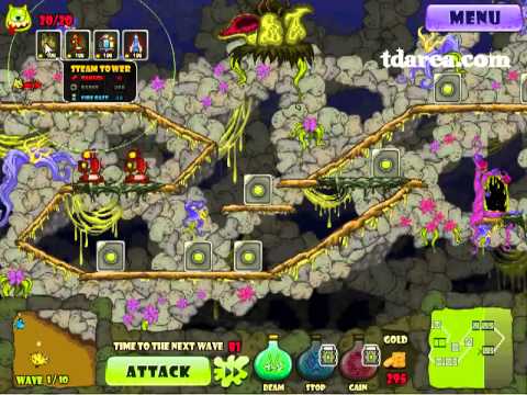 Monsters TD 2 Level 1,2 Walkthrough - YouTube