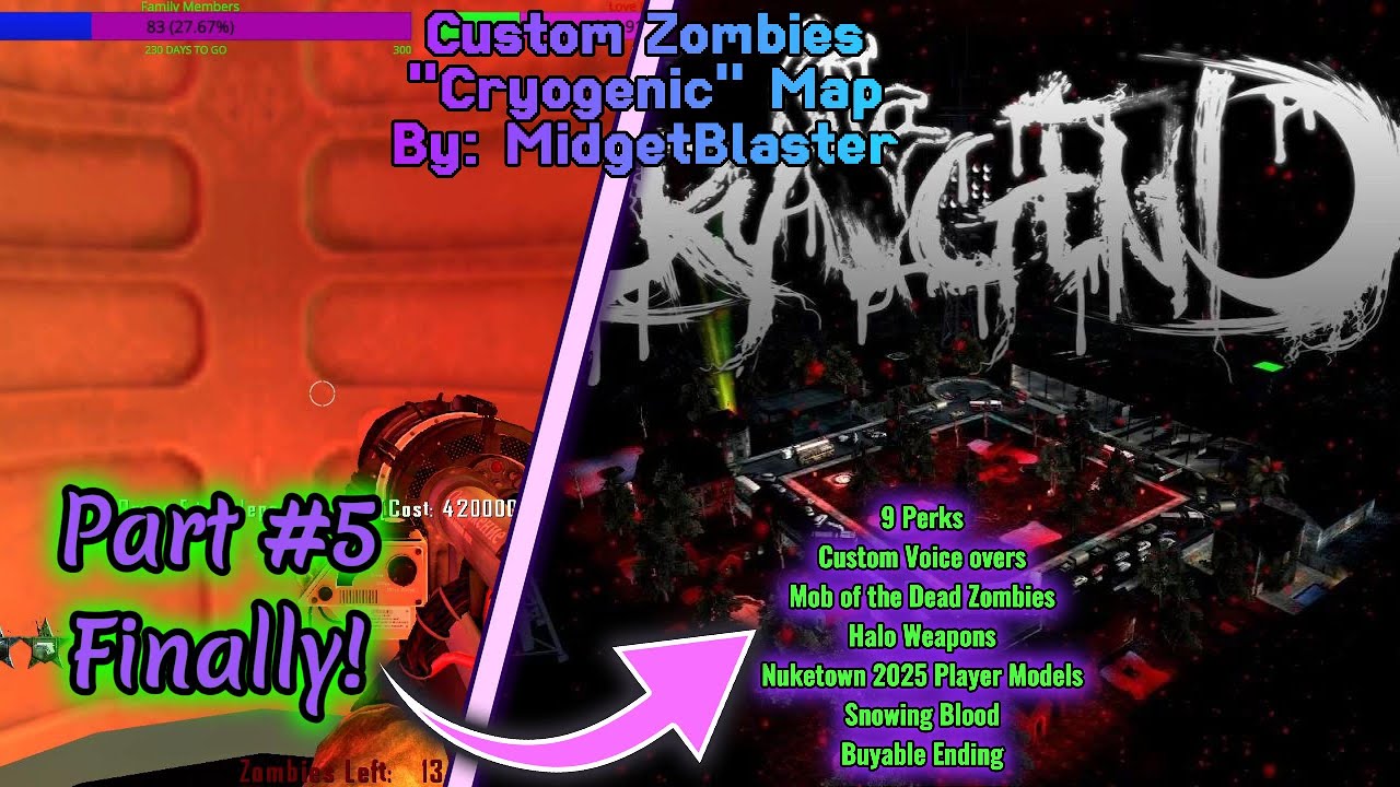 Custom Zombies Solo "Cryogenic" Map Part #5 Finally! - YouTube