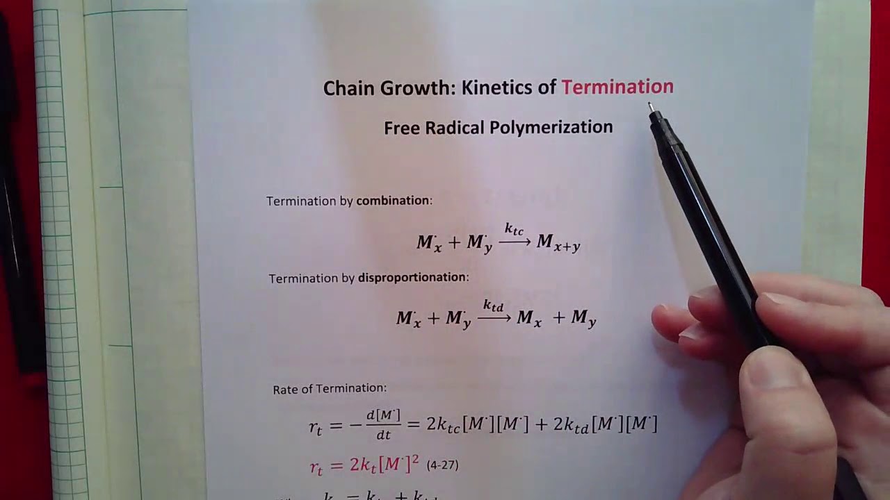 4. Kinetics of Free Radical Polymerization: Rate Laws and Steady State ...