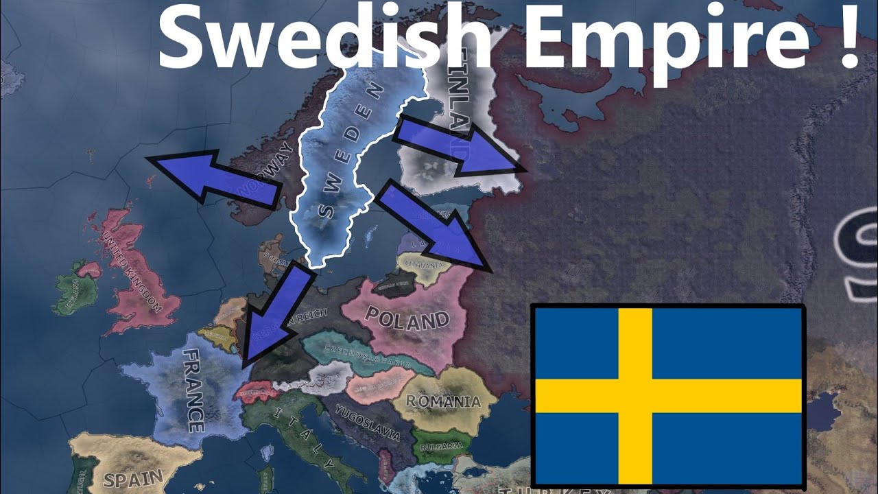 Can A Buffed Sweden Restore The Swedish Empire? Hoi4 timelapse - YouTube