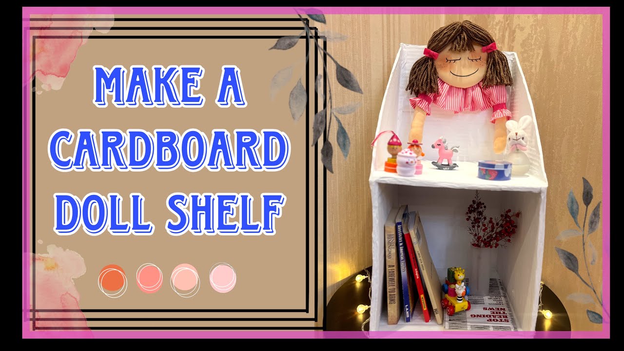 Doll cardboard box idea for a child's room || Making a doll cardboard ...