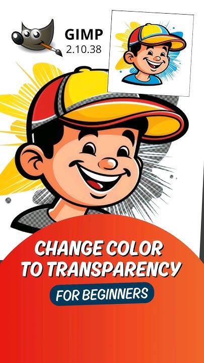 Change color to transparency in GIMP. - YouTube