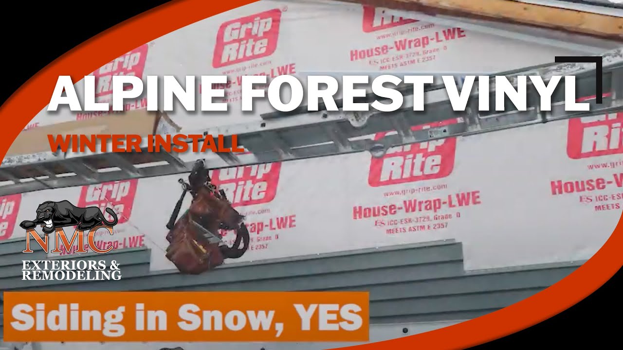 New Alpine Forest Vinyl Siding Installed by NMC this Winter - YouTube