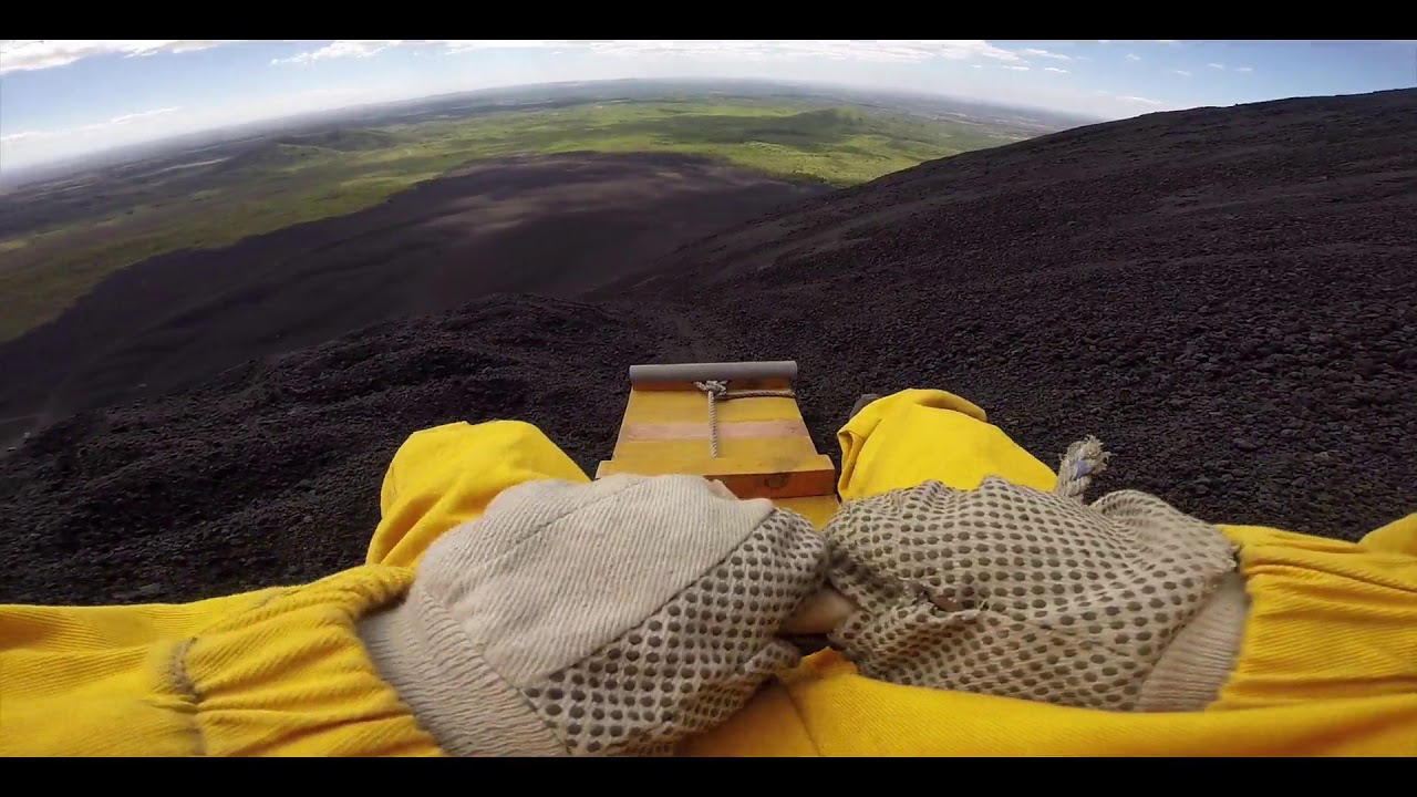 Volcano Boarding down Cerro Negro, Nicaragua - YouTube