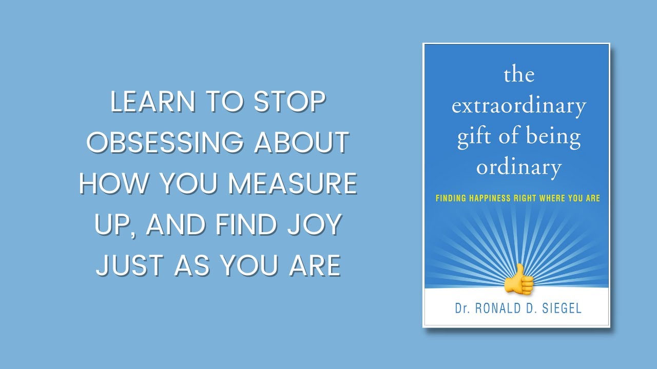 The Extraordinary Gift of Being Ordinary – Book Trailer - YouTube