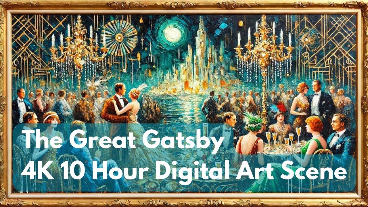 The Great Gatsby: Literature 10 Hour 4K Digital Art Loop - YouTube