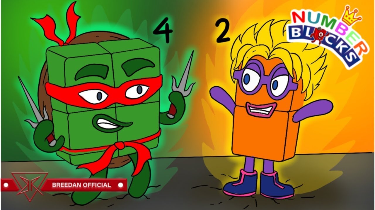 Numberblocks Ninja Turtle vs Numberblocks Supergoku Made Of ...