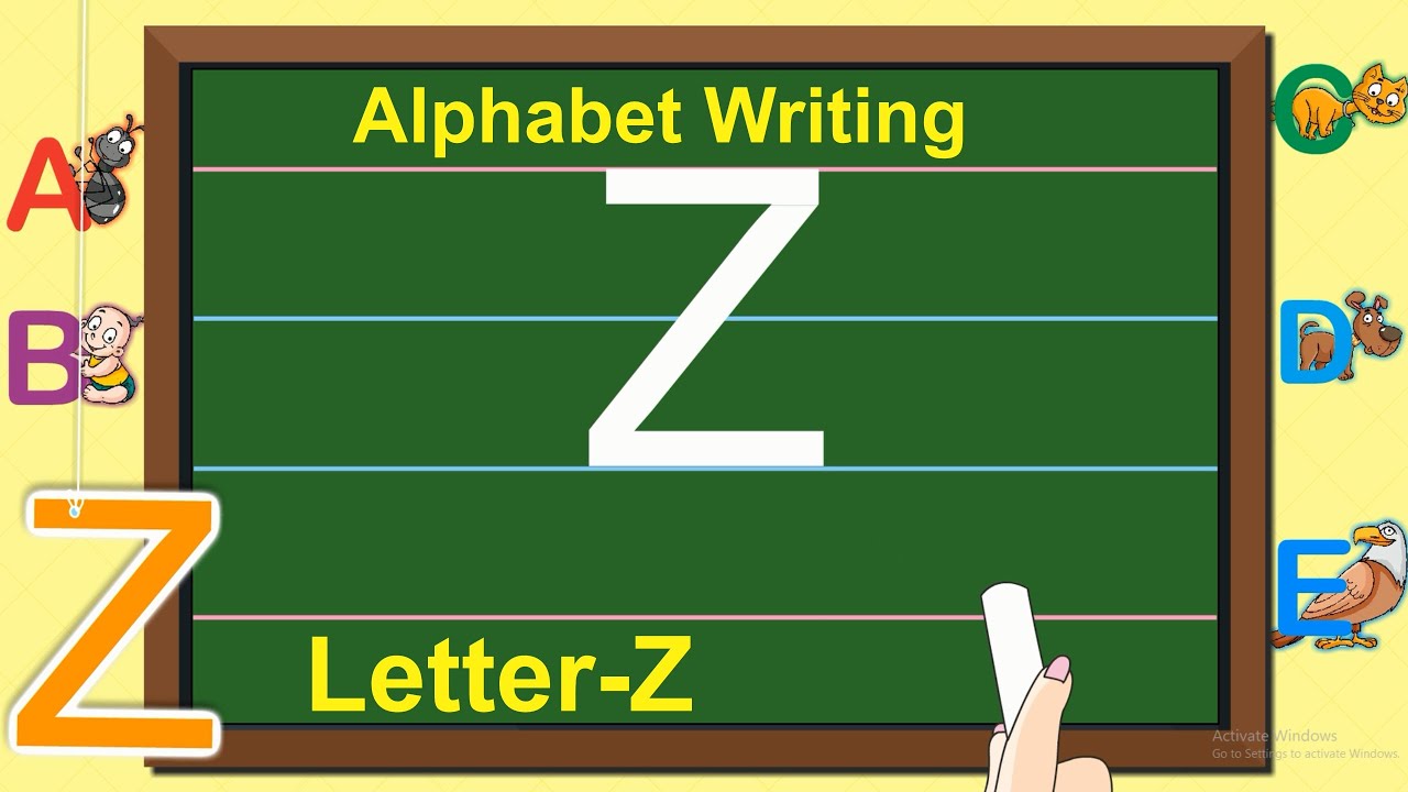 English Capital Letter Writing | Letter - Z | Writing Capital ABC for ...