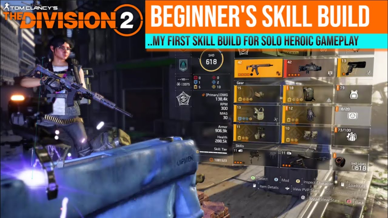 Skill Build for Solo Heroic Gameplay | New Players Guide | The Division ...